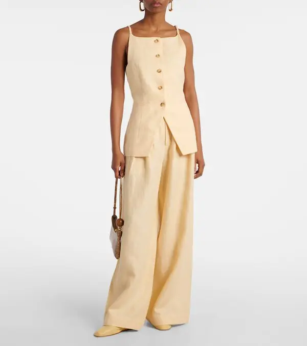 Posse Nancy Linen Top - Yellow