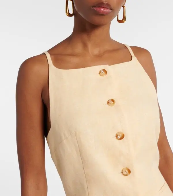 Posse Nancy Linen Top - Yellow
