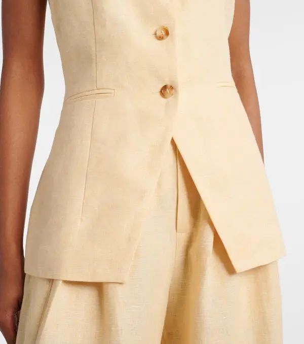 Posse Nancy Linen Top - Yellow