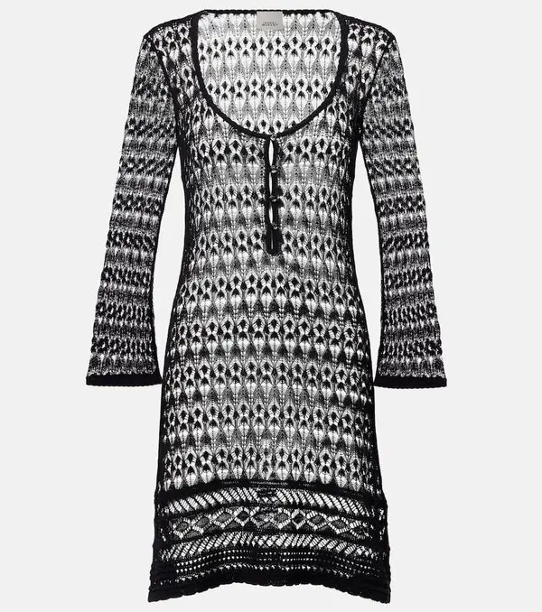 Isabel Marant Pia Crochet Minidress - Black