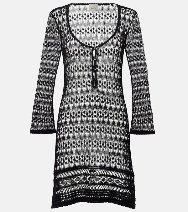 Isabel Marant Étoile Pia Crochet Minidress - Black