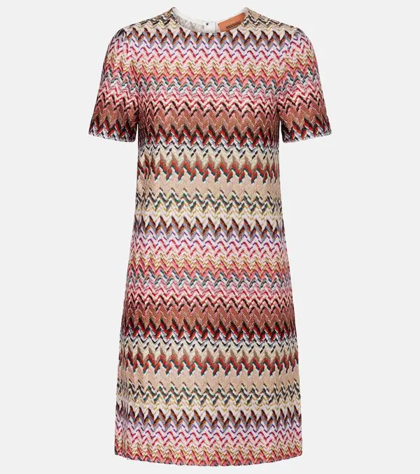 Missoni Zig Zag Lamé Minidress - Multicoloured