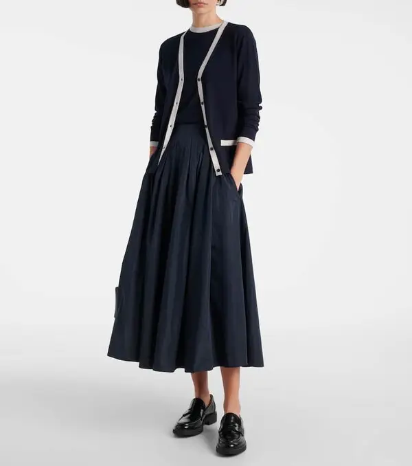 Max Mara Virgin Wool Cardigan - Blue