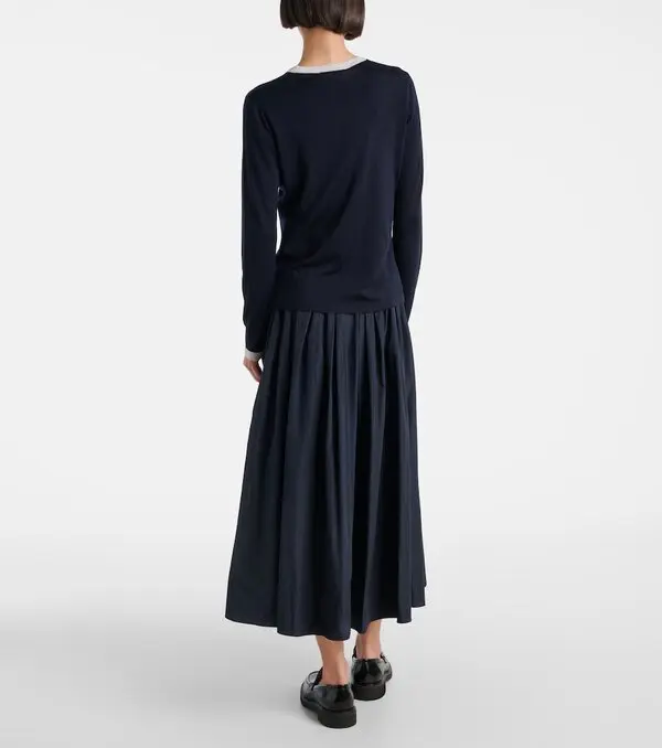 Max Mara Virgin Wool Cardigan - Blue