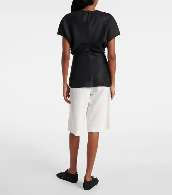 TOTEME Gathered Top - Black