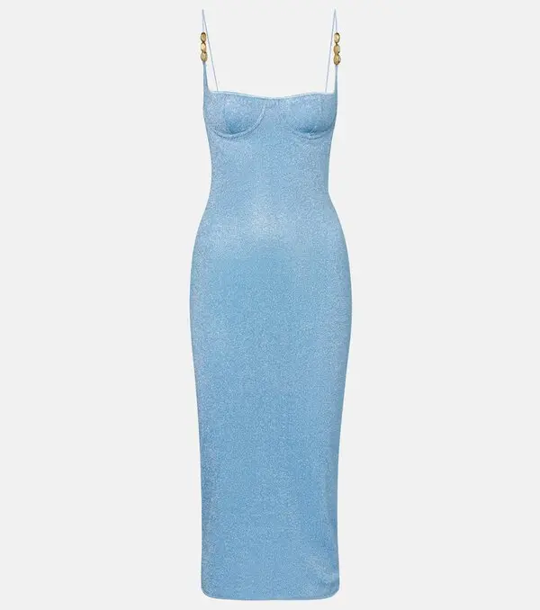 Oseree Lumière Open-back Midi Dress