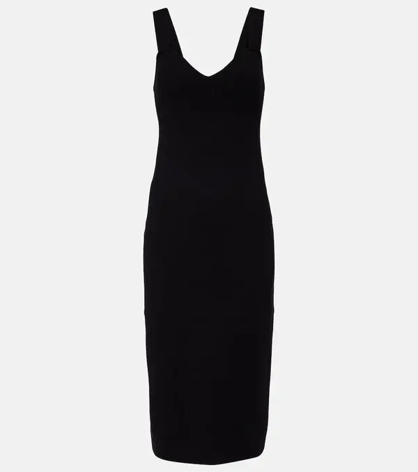 Max Mara Teak Knitted Midi Dress - Black
