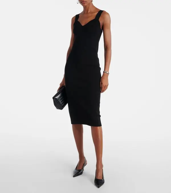 Max Mara Teak Knitted Midi Dress