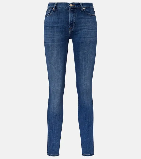 7 For All Mankind High-waist Skinny Jeans - Blue