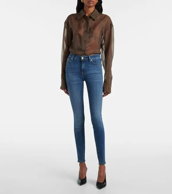7 For All Mankind High-waist Skinny Jeans