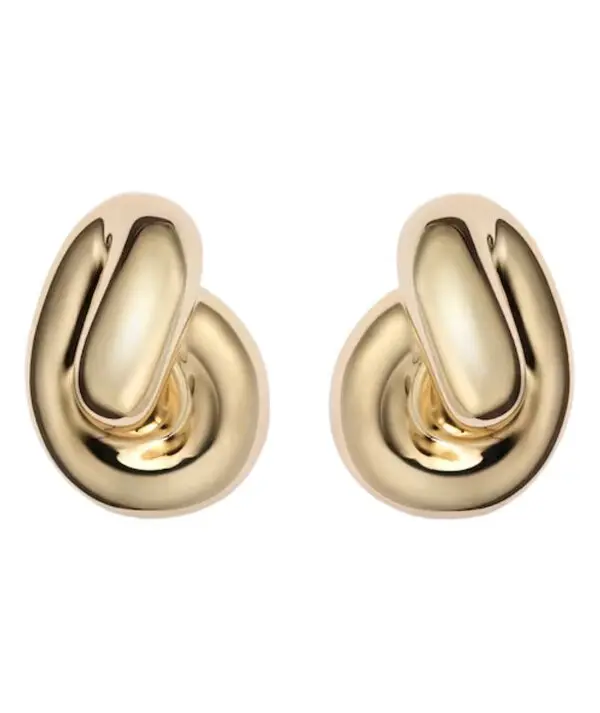 JENNIFER FISHER Small Knot 10kt Yellow Earrings - Gold