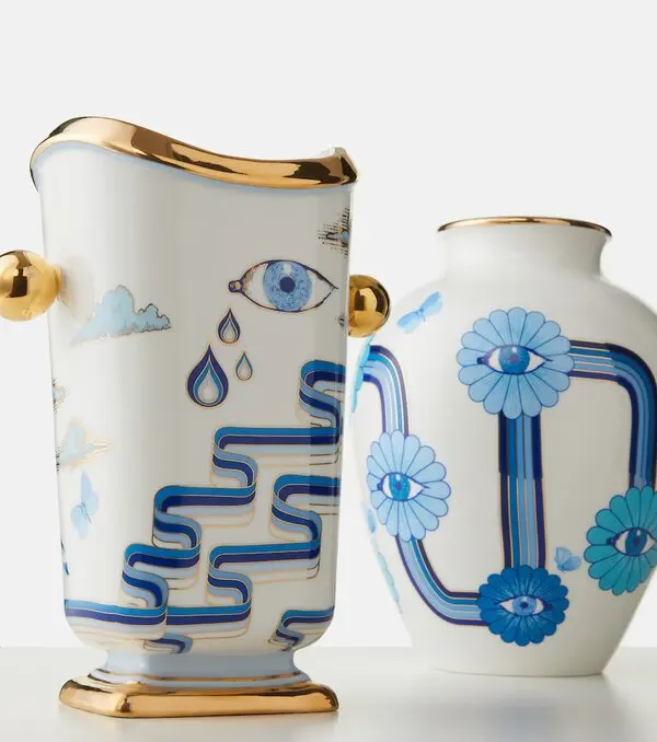 Jonathan Adler Porcelain Vase - Blue