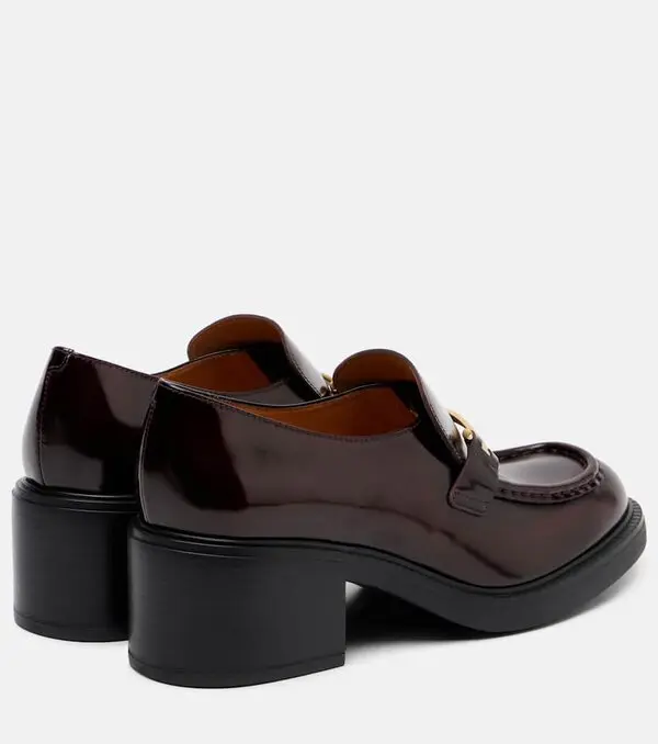 TOD'S 60 Leather Loafer Pumps