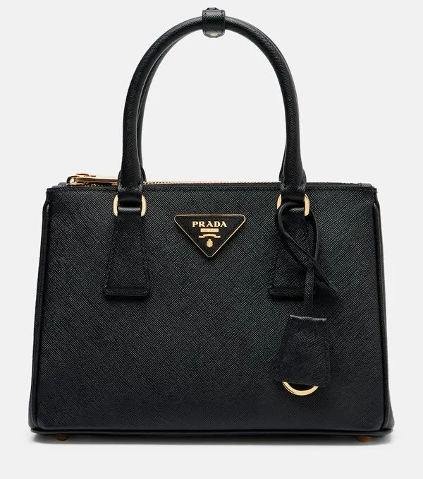 Prada Small Galleria Leather Tote Bag - Black