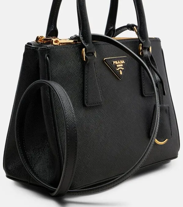 Prada Small Galleria Leather Tote Bag - Black