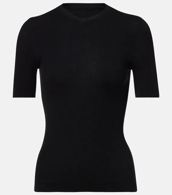 Khaite Celina Ribbed-knit Top - Black