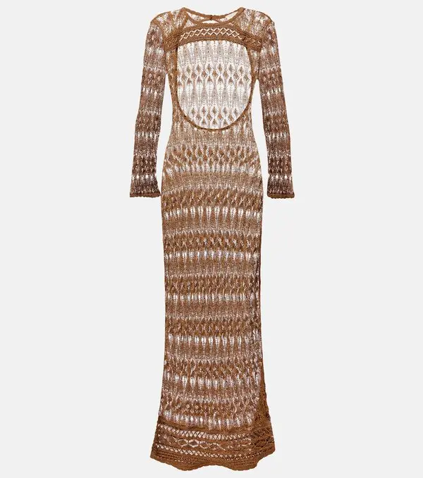 Isabel Marant Étoile Paloma Sheer Maxi Dress - Gold