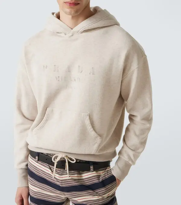 Prada Logo Cotton Hoodie