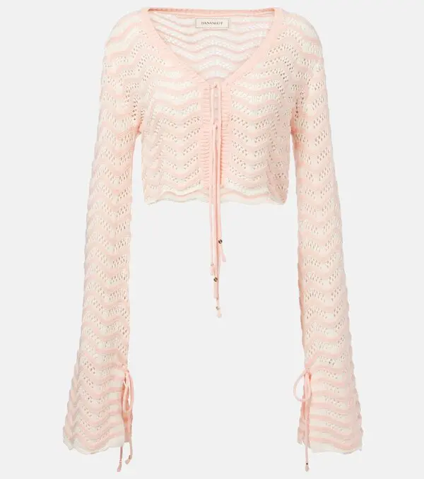 BANANHOT Miana Striped Crop Top - Pink
