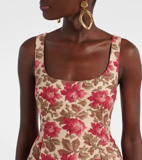 Posse Rosalie Floral Linen Top - Multicoloured