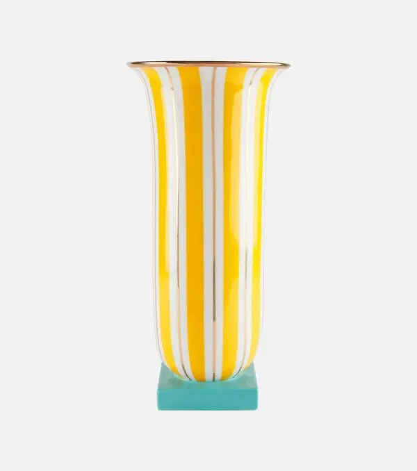 Jonathan Adler Portofino Striped Porcelain Vase - White