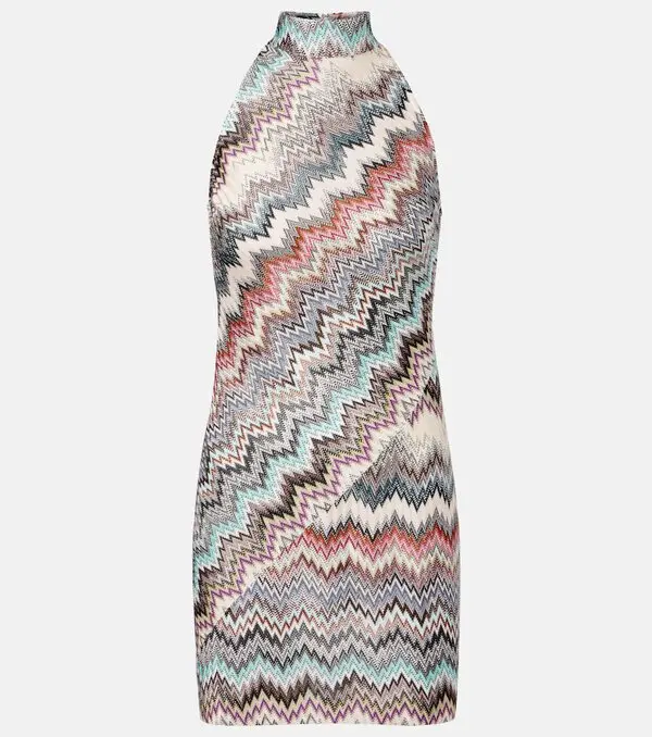 Missoni Zig Zag Embellished Lamé Minidress - Multicoloured