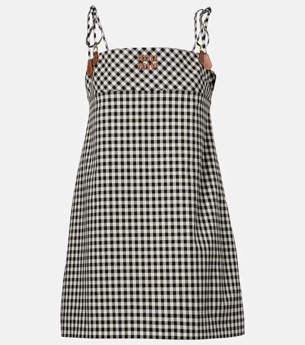 Miu Miu Gingham Cotton Minidress