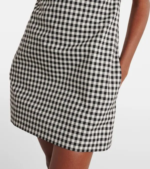 Miu Miu Gingham Cotton Minidress