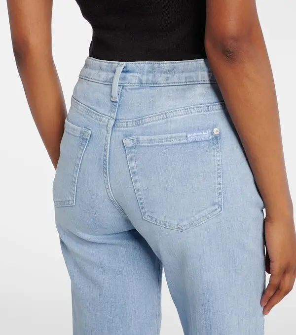 7 For All Mankind Modern Dojo High-rise Bootcut Jeans - Blue