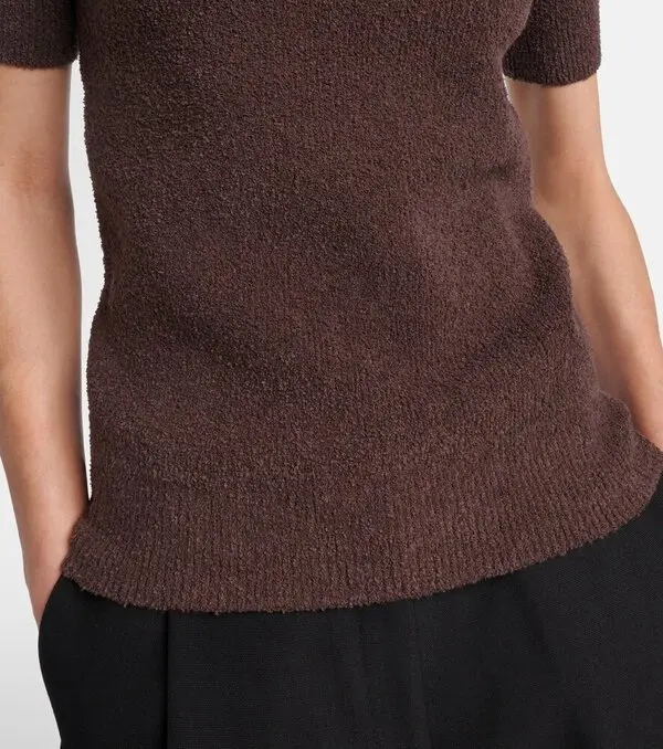 TOTEME Knitted Cotton-blend Terry Top