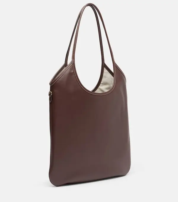 Miu Miu Ivy Medium Leather Tote Bag - Brown