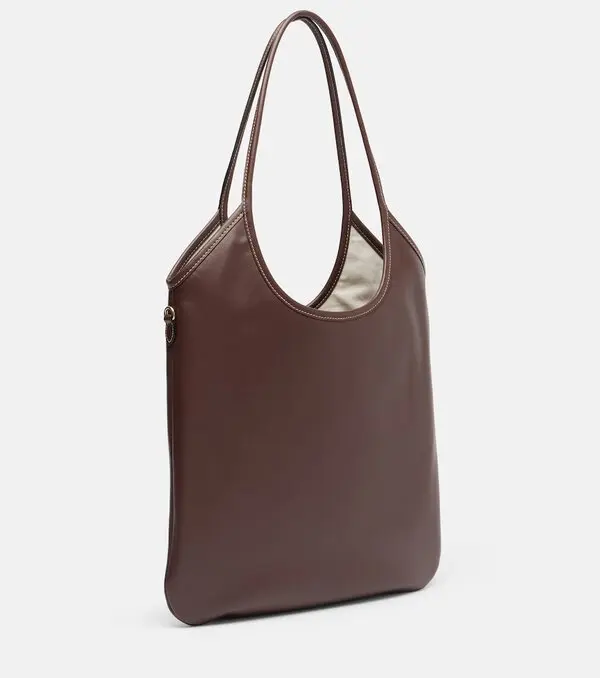 Miu Miu Ivy Medium Leather Tote Bag - Brown