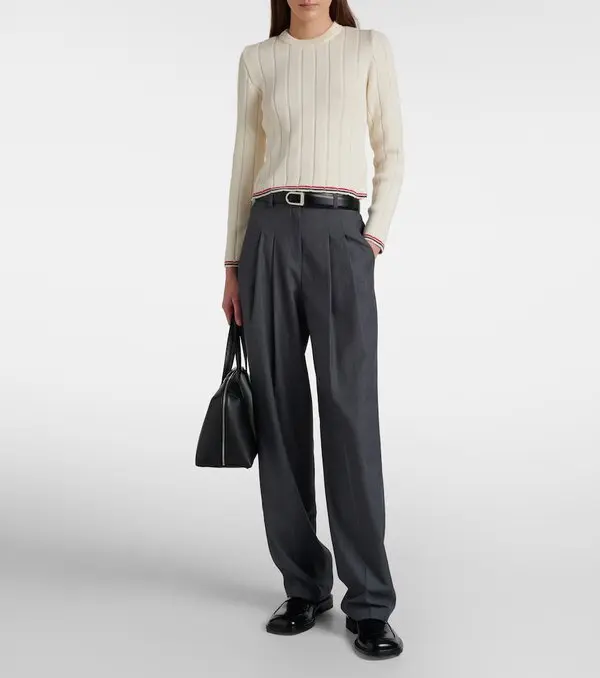 Thom Browne Cable-knit Virgin Wool Sweater