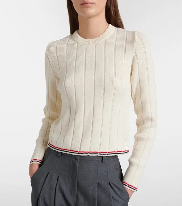 Thom Browne Cable-knit Virgin Wool Sweater