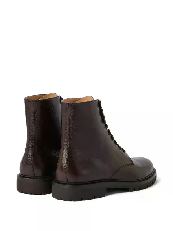 Brunello Cucinelli Texture-leather Ankle Boots