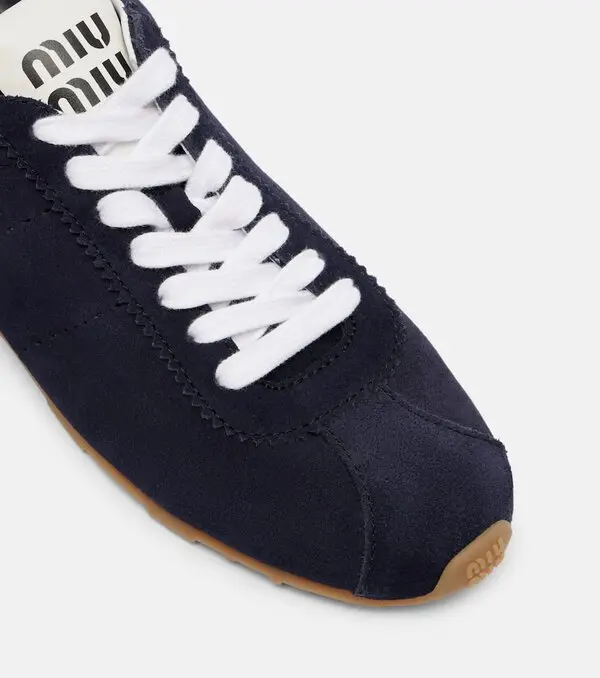 Miu Miu Plume Suede Sneakers