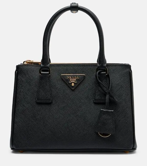 Prada Galleria Small Leather Tote Bag - Black