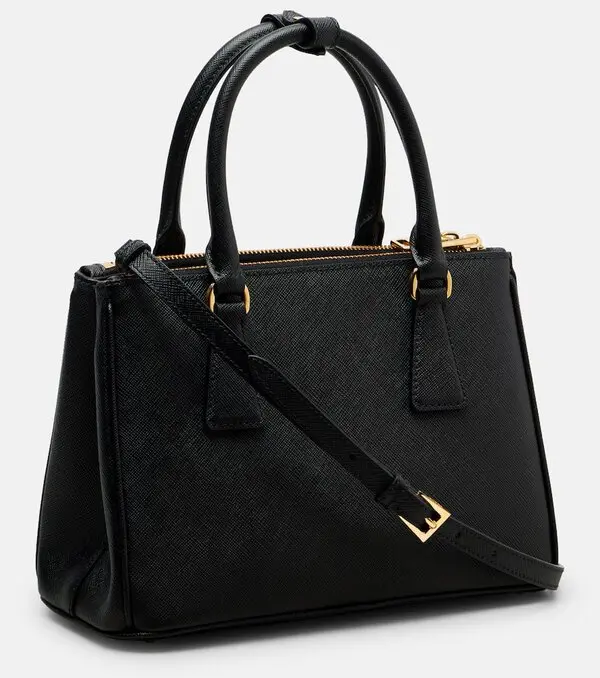 Prada Galleria Small Leather Tote Bag - Black