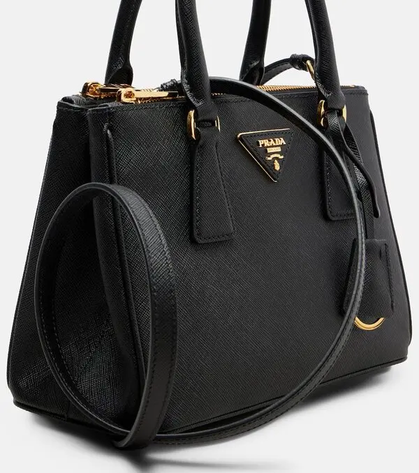 Prada Galleria Small Leather Tote Bag - Black