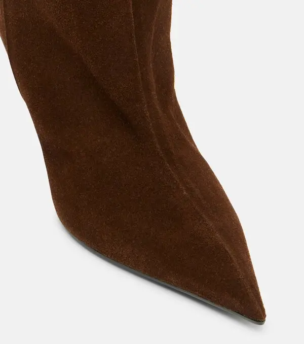 Attico Lea 65 Suede Knee-high Boots - Brown