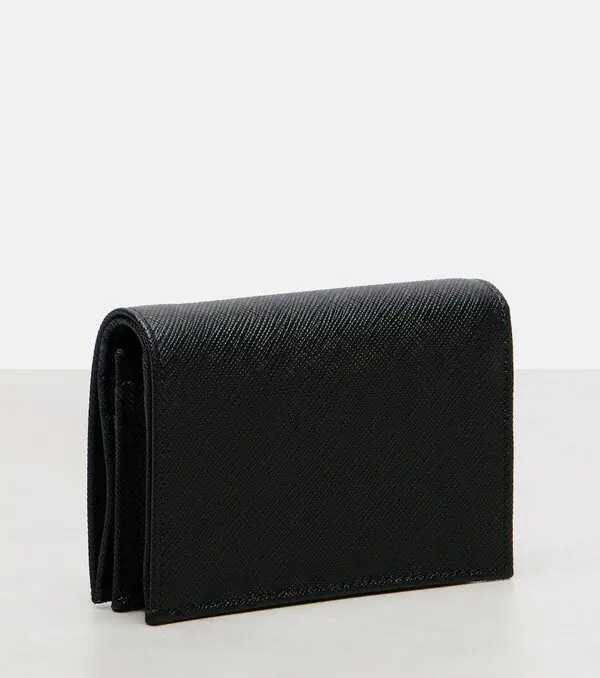 Prada Saffiano Small Leather Wallet - Black