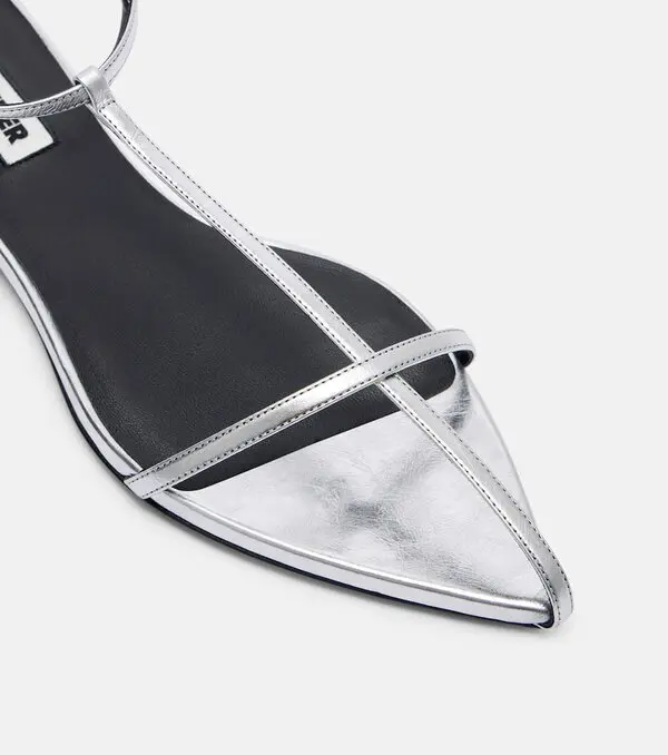 JIL SANDER Metallic Leather Sandals