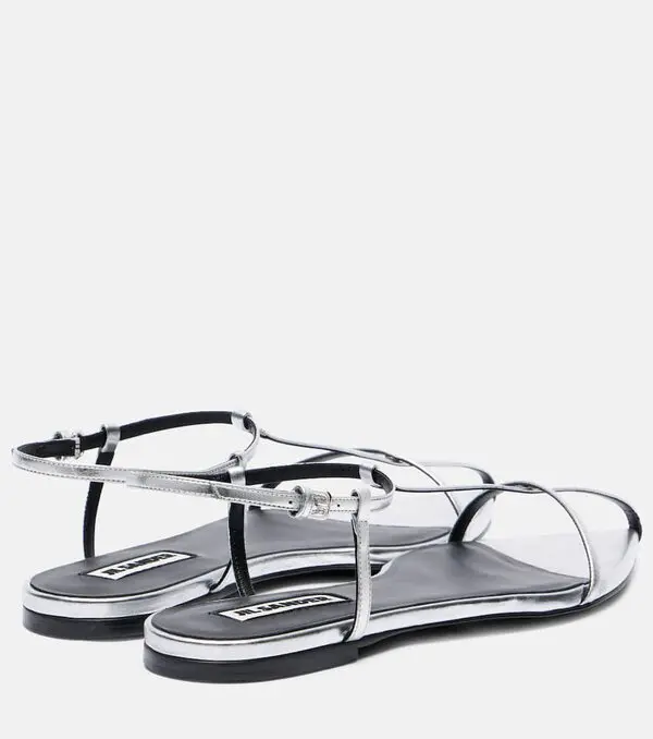 JIL SANDER Metallic Leather Sandals