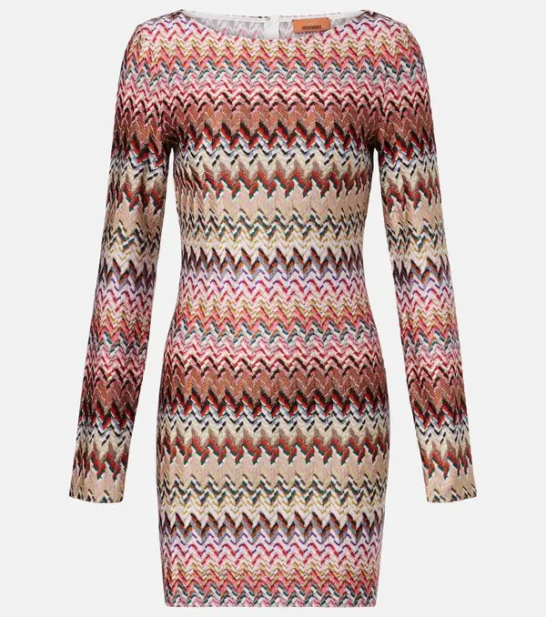 Missoni Zig Zag Lame Minidress - Multicoloured