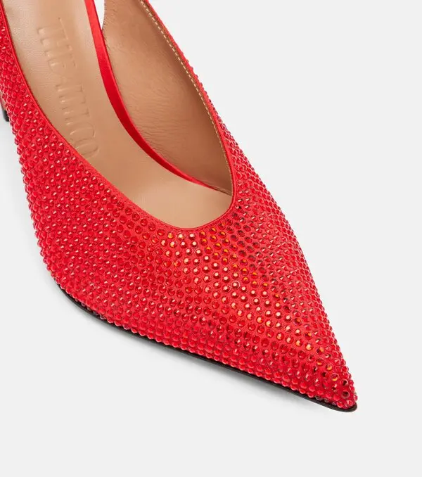 Attico Viper 95 Embellished Slingback Pumps