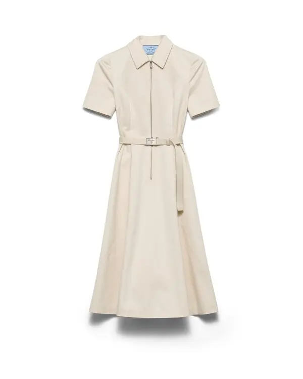 Prada Fit-and-flare Chino Dress - Neutral