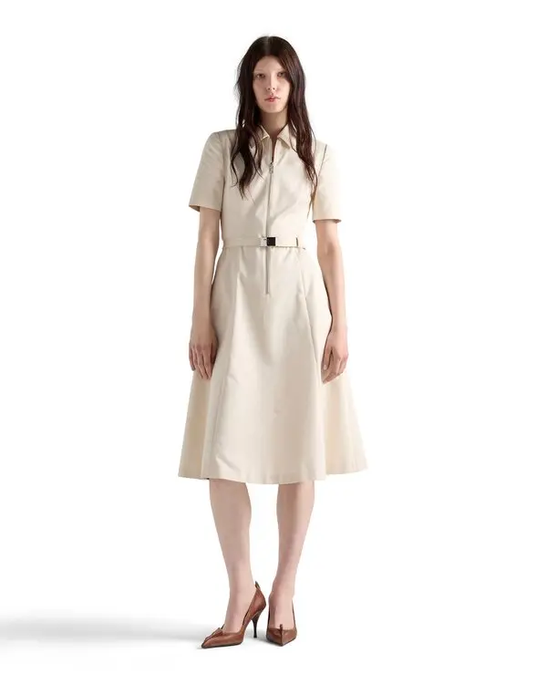 Prada Chino Fit-and-flare Dress - Neutral