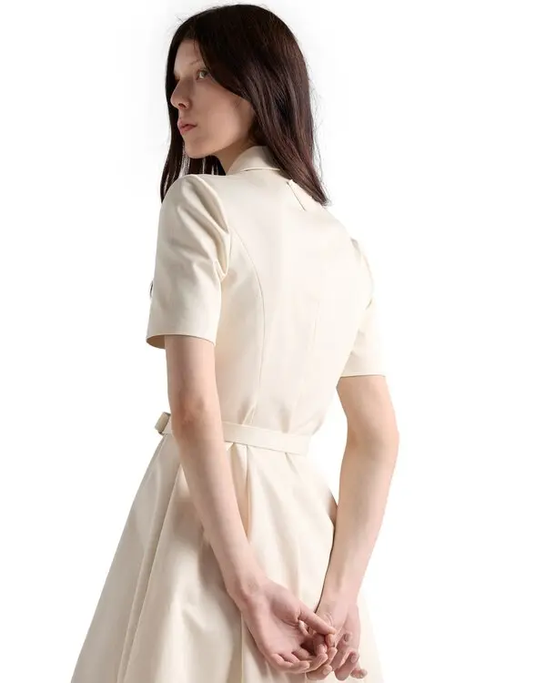 Prada Chino Fit-and-flare Dress - Neutral