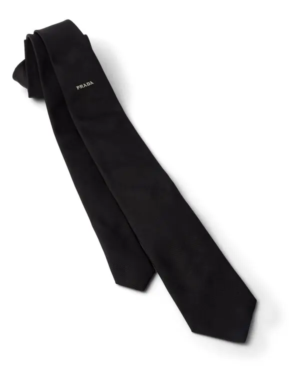 Prada Silk Neck Tie - Black