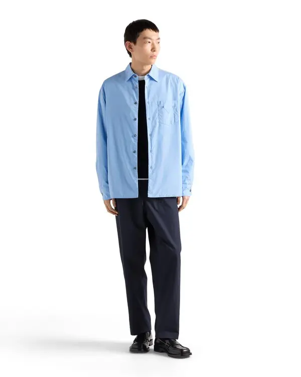 Prada Cotton Padded Hirt - Light Blue